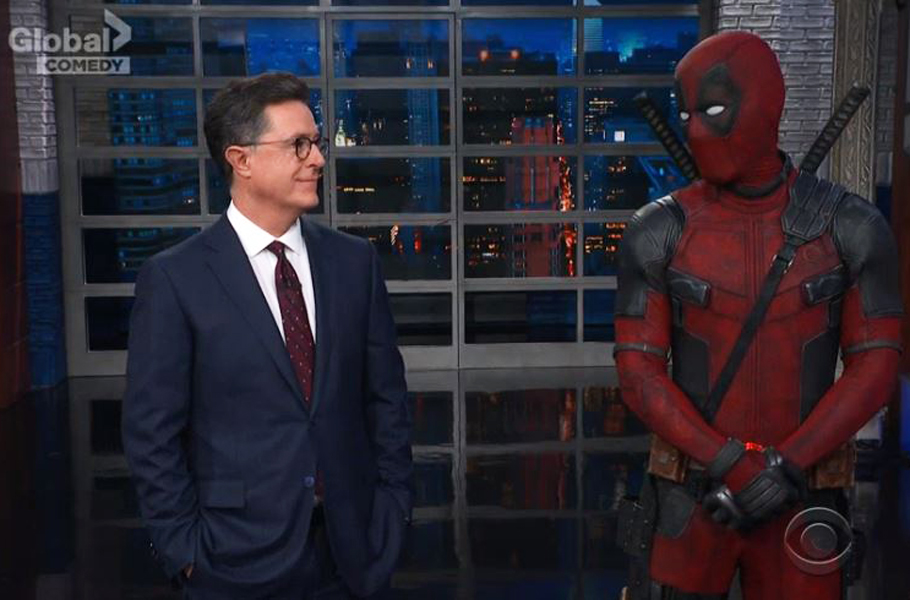 Late Show: Jamie Foxx Guests; Deadpool Crashes Monologue - globaltv