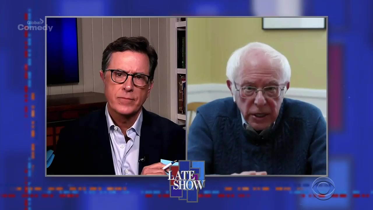 Bernie Sanders Gives Exclusive Post-Drop Out Interview on The Late Show ...